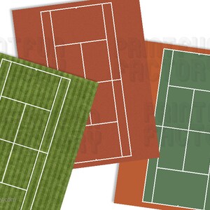 Tennis Digital Paper - Tennis Court Backgrounds - 12 Digital Papers ...