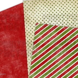 Christmas Digital Paper Red Green Vintage Christmas Scrapbook ...