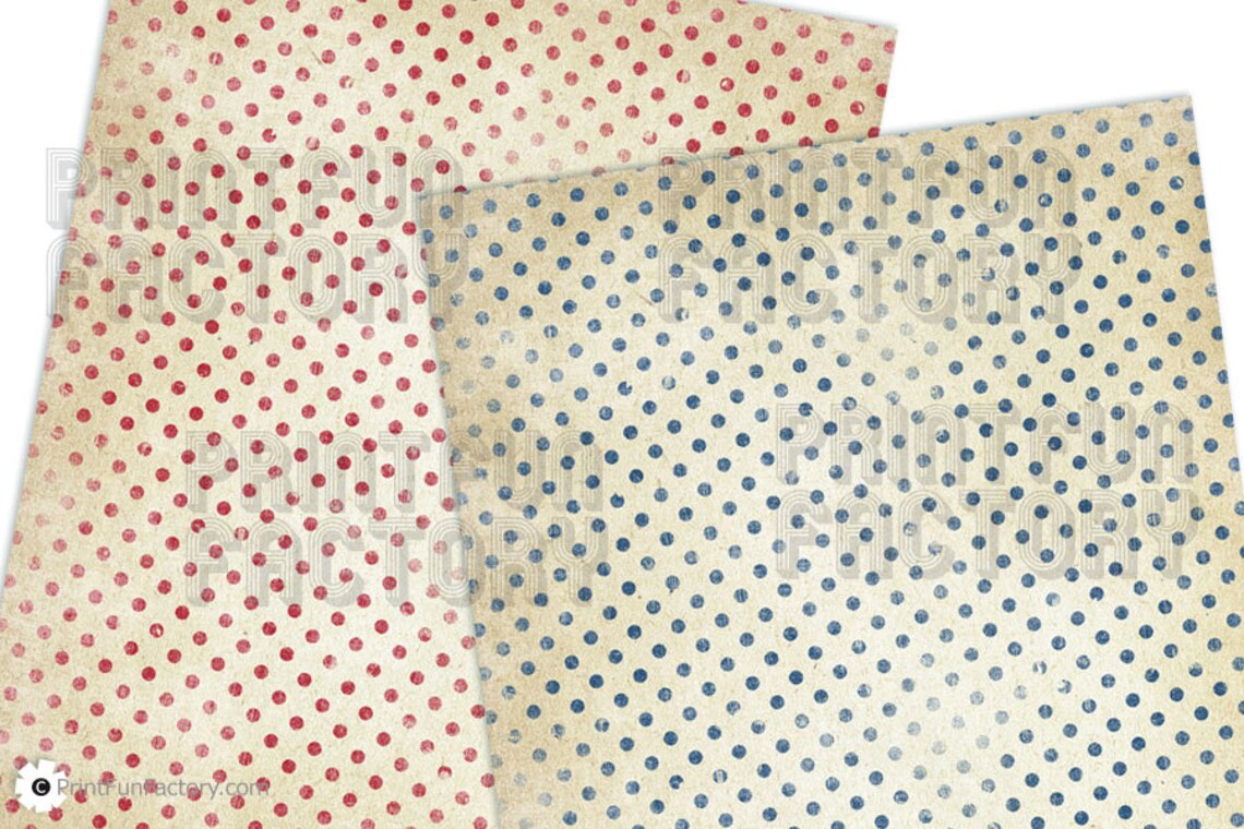 Vintage Polka Dots Digital Paper Distressed Polka Dots on | Etsy