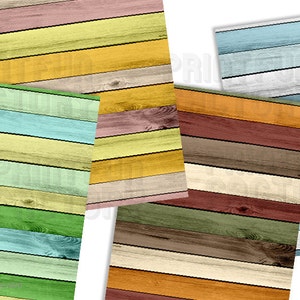 Wood Digital Paper - Seasons Spring Summer Autumn Winter Colors on Wood ...