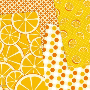 Oranges Digital Paper - Fruit Background Sunny Orange Dots Patterns ...