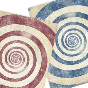 Spiral Digital Paper - Vintage Spiral Distressed Scrapbook Paper - 12 ...