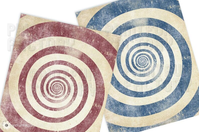 Spiral Digital Paper Vintage Spiral Distressed Scrapbook - Etsy