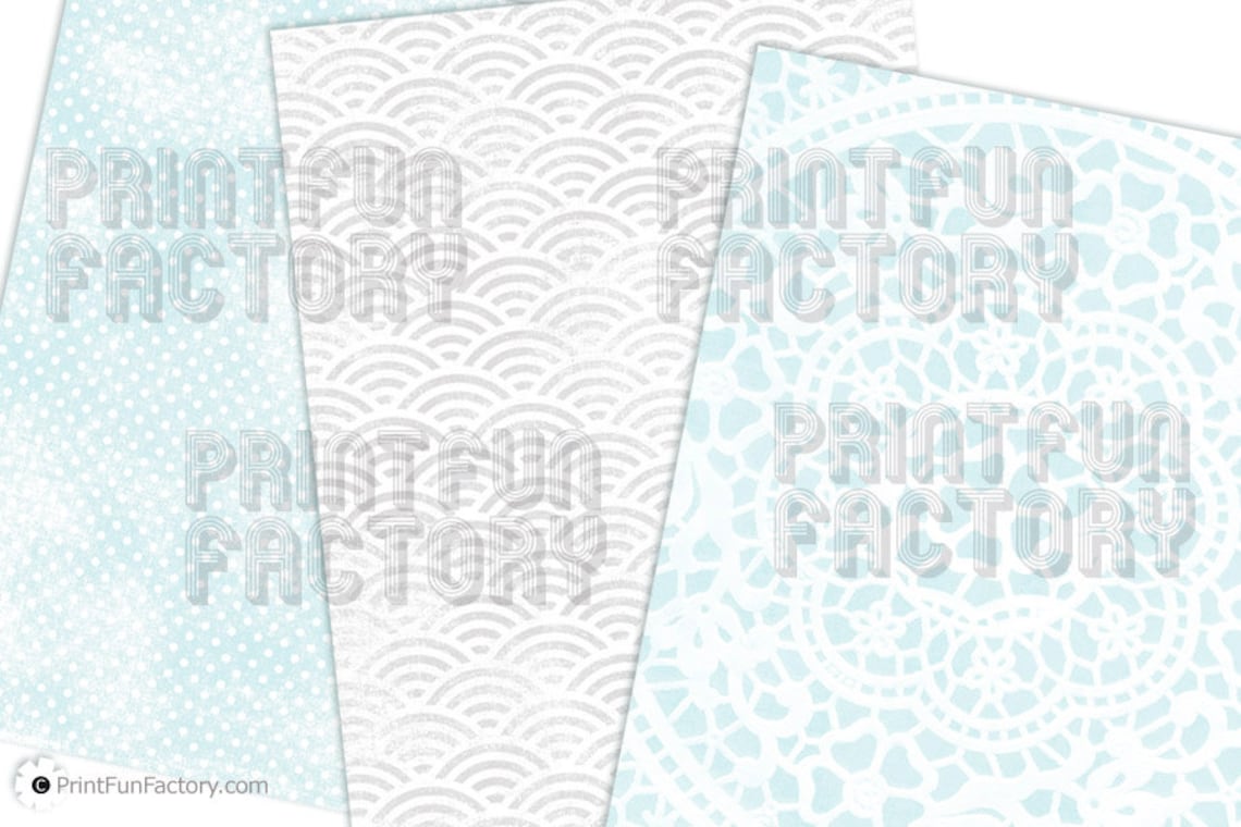 Winter Digital Paper Blue and Gray Cold Snow Winter - Etsy
