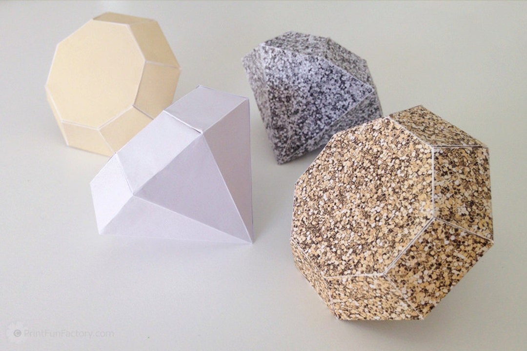 Paper Diamonds Papercraft - Gold & Silver D.I.Y. 3D Folding Paper ...