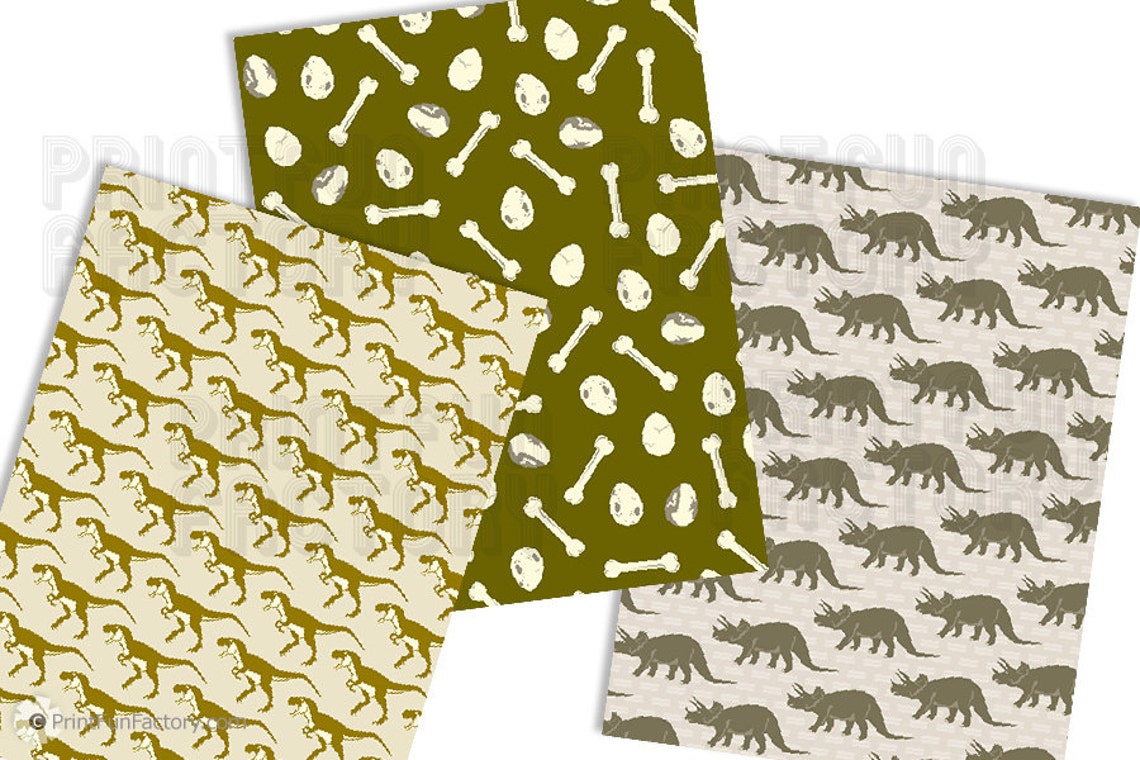 Dinosaur Digital Paper - Dinosaurs Jurassic Background Paper - 12 ...