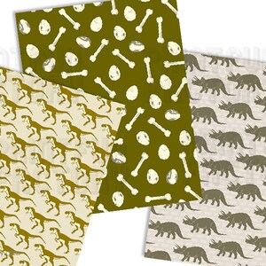 Dinosaur Digital Paper - Dinosaurs Jurassic Background Paper - 12 ...
