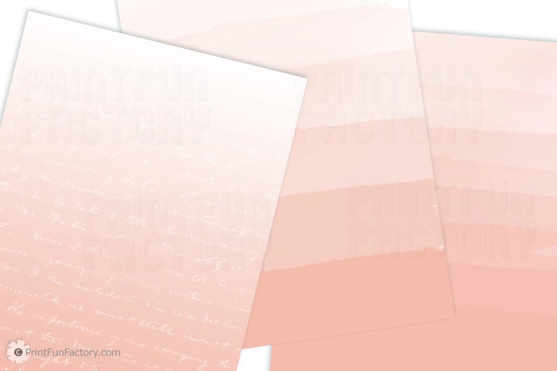 Ombre Digital Paper - Coral and Peach Watercolor Backgrounds Wedding ...