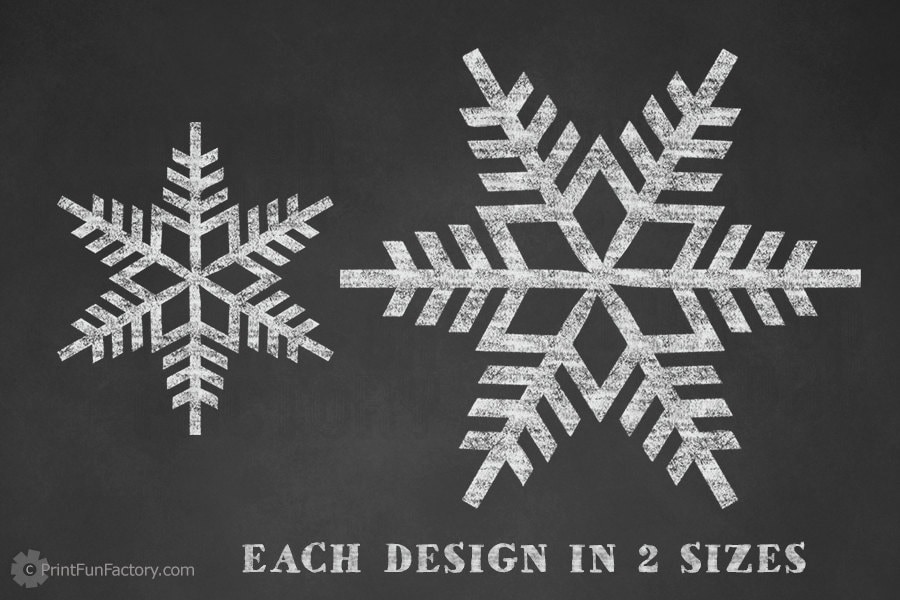 Chalk Snowflakes Clip Art INSTANT DOWNLOAD - Etsy