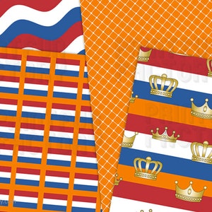 Dutch Digital Paper - Netherlands Kingsday / Queensday - 12 Digital ...