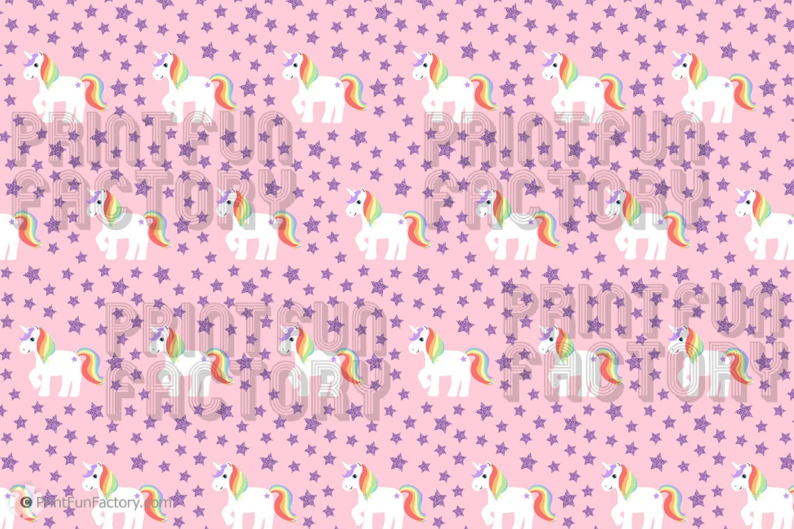 Unicorn Digital Paper Unicorn Rainbow Glitter Background | Etsy