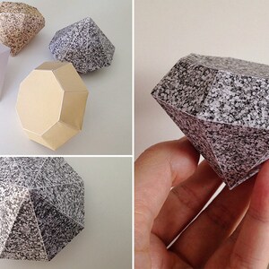 Paper Diamonds Papercraft - Gold & Silver D.I.Y. 3D Folding Paper ...