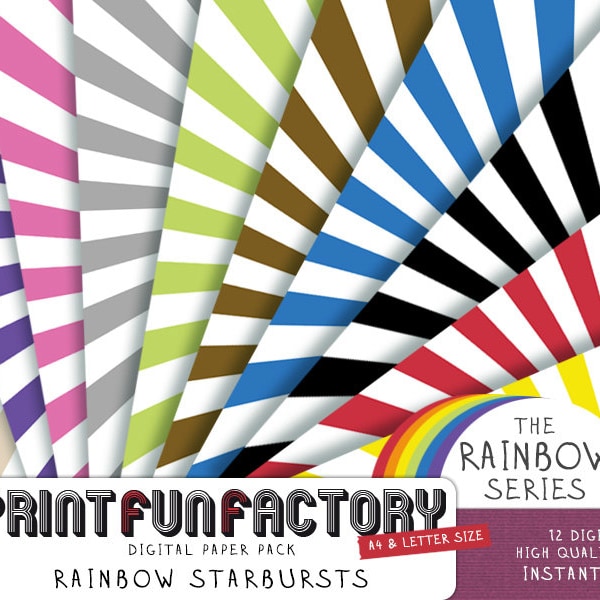 Rainbow Starburst - Etsy