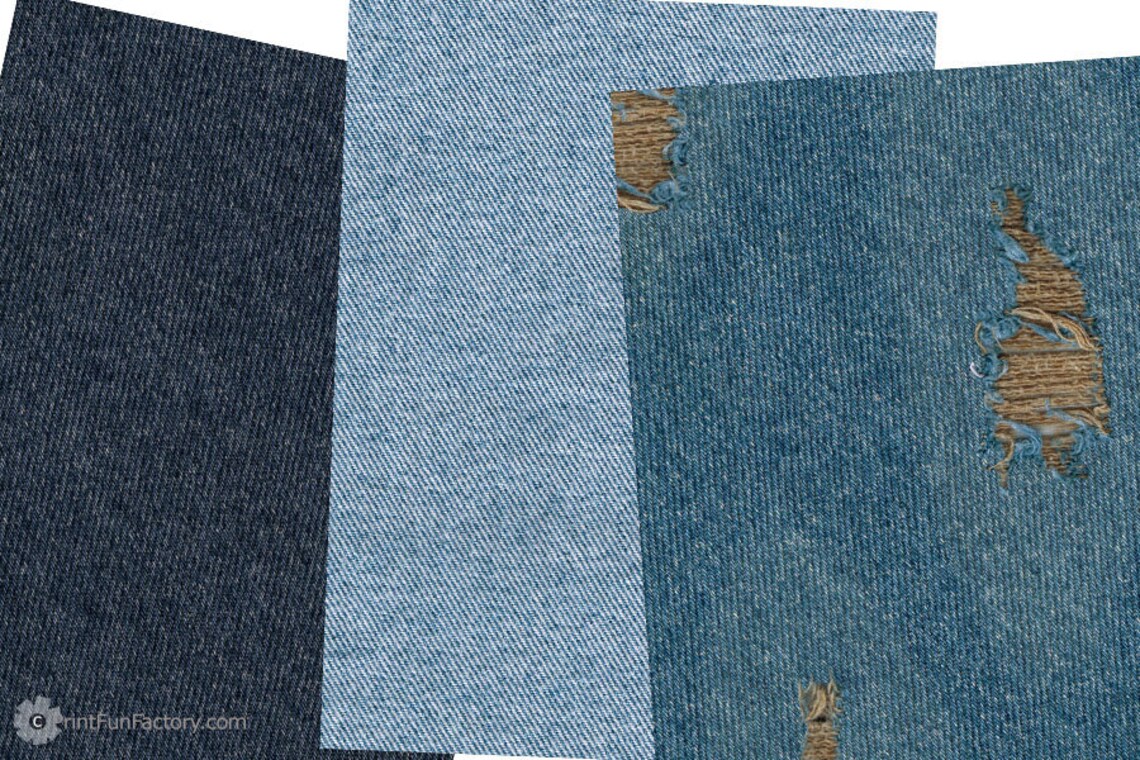 Denim Digital Paper Blue Jeans Scrapbook Background 12 - Etsy