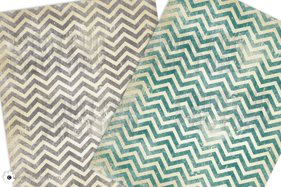 Chevron Digital Paper - Vintage Zig Zag Chevron Distressed Scrapbook ...