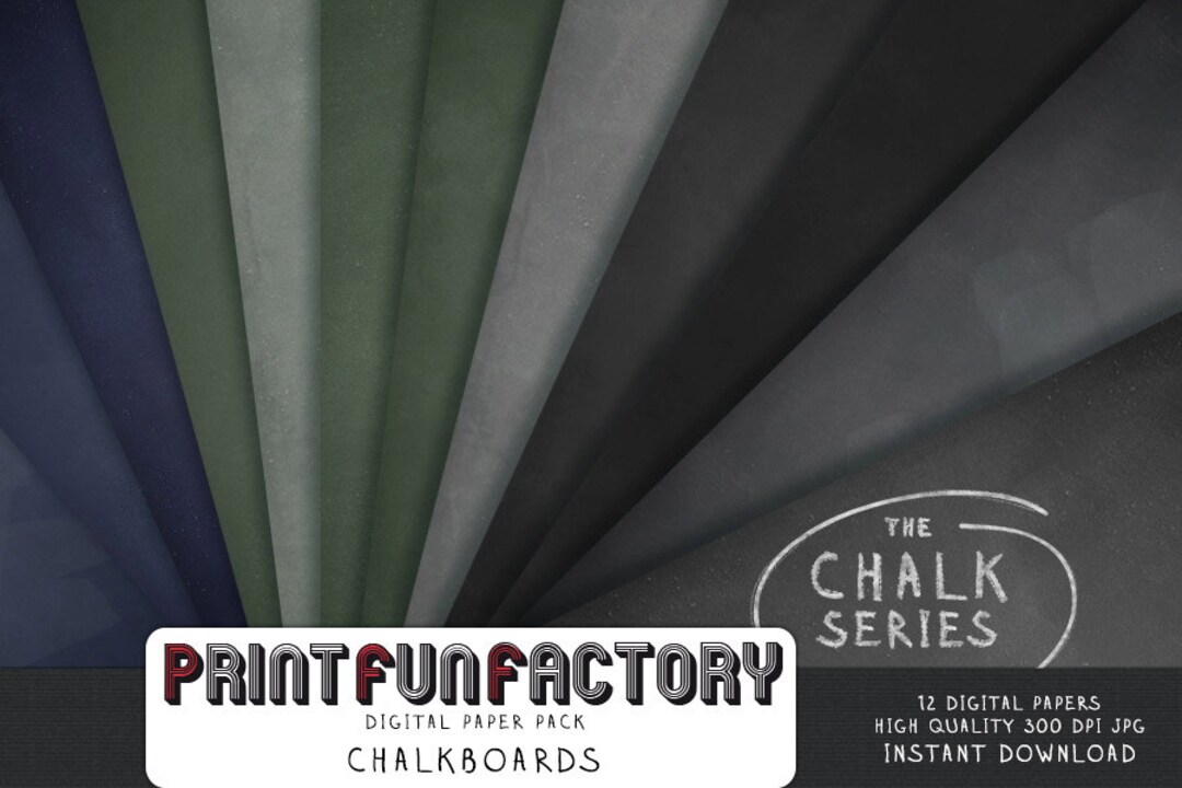 Chalkboard Digital Paper - Blackboard Black Blue Green Chalk Board ...