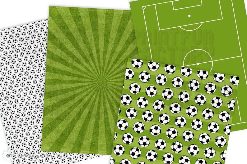 Soccer Digital Paper - Grass Paper Sports World Cup Background - 12 ...