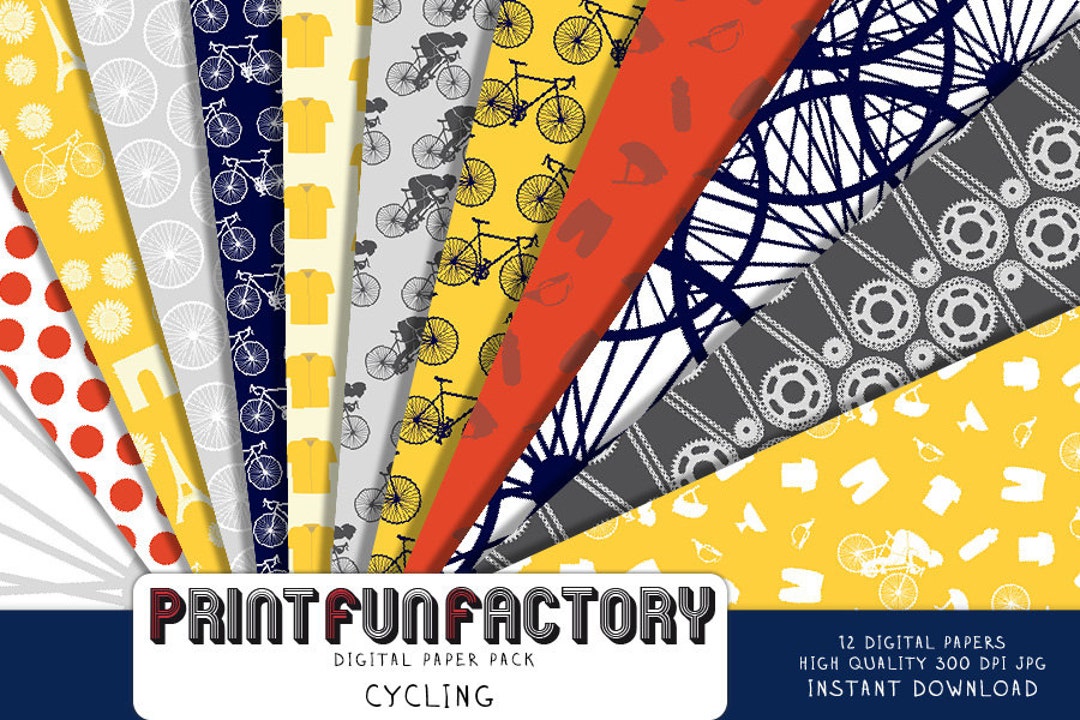 Cycling Digital Paper - Sports Digital Background Bicycle Paper - 12 ...