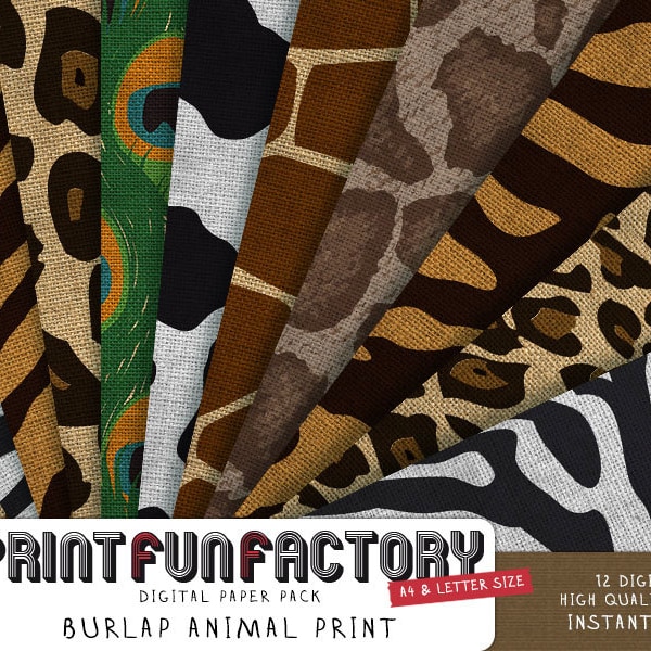 Animal Print Papers - Etsy