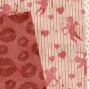 Valentine Digital Paper - Vintage Valentine Scrapbook Backgrounds - 12 ...