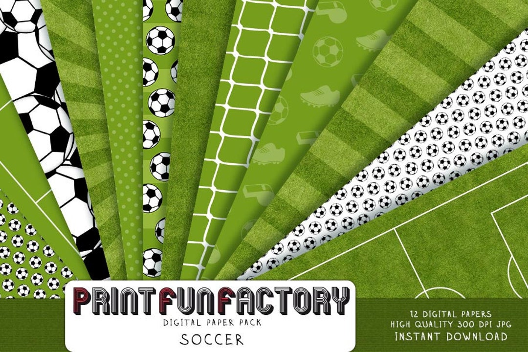 Soccer Digital Paper - Grass Paper Sports World Cup Background - 12 ...