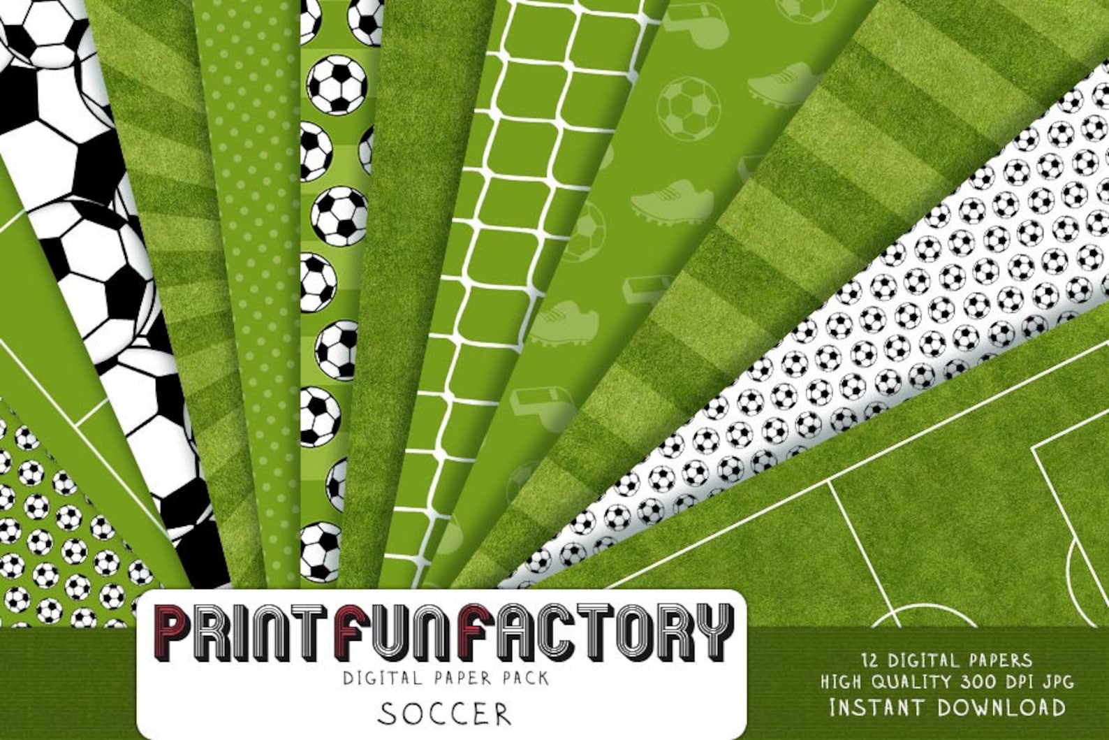 Soccer Digital Paper Grass Paper Sports World Cup Background 12 Digital ...