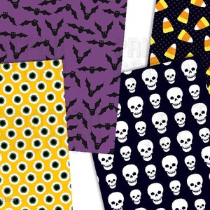Halloween Digital Paper - 12 Digital Papers (#007) INSTANT DOWNLOAD - Etsy