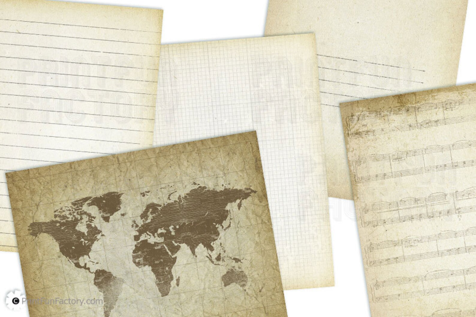 Old Vintage Digital Paper Vintage Distressed Look Paper | Etsy