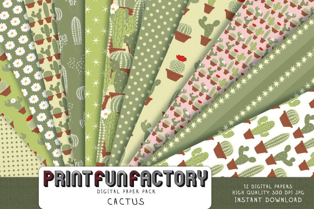 Cactus Digital Paper - Cacti Paper Cactuses Background Nature Plant ...