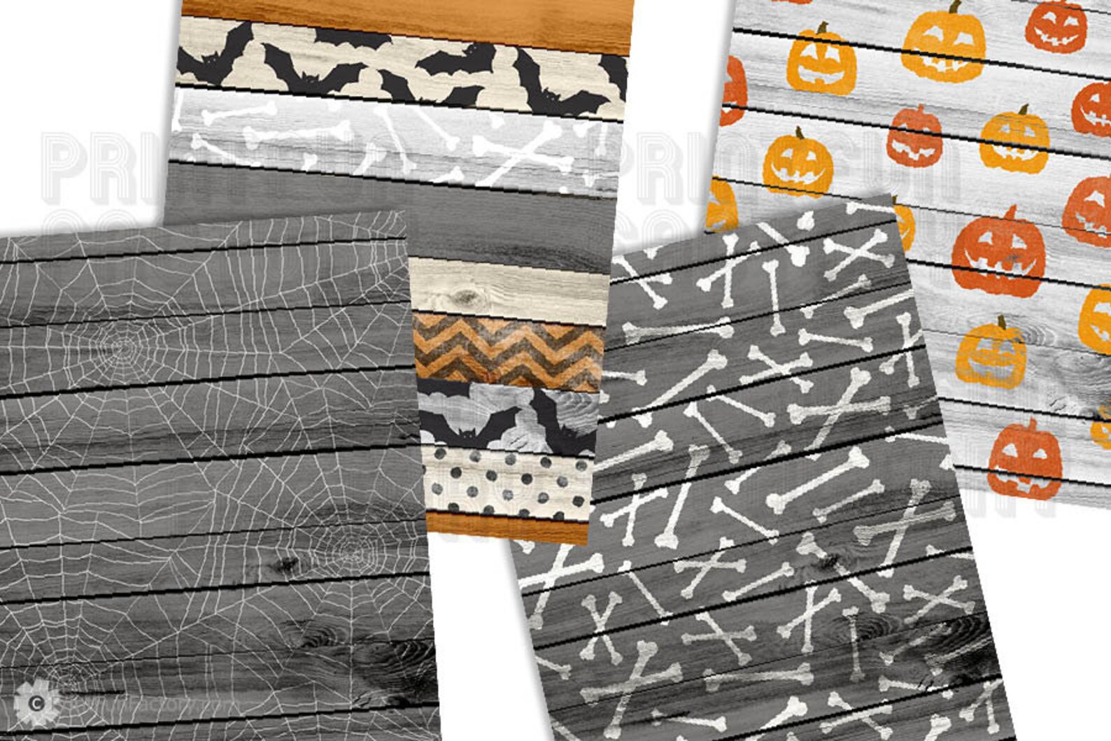 Halloween Digital Paper 12 Digital Halloween Patterns on | Etsy