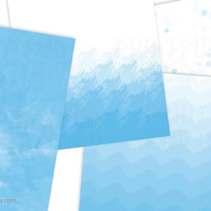 Ombre Digital Paper Blue Ombre Wedding Background 12 - Etsy