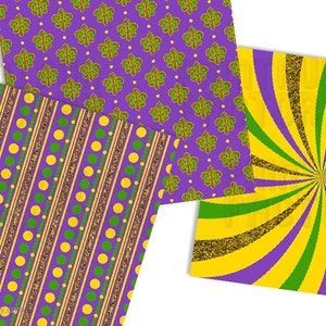 Mardi Gras Digital Paper - Carnival Mardi Gras Background Paper - 12 ...
