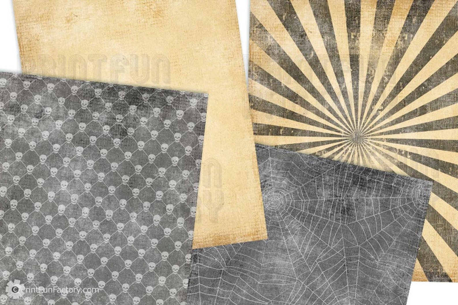 Halloween Digital Paper Vintage Halloween Scrapbook Paper - Etsy