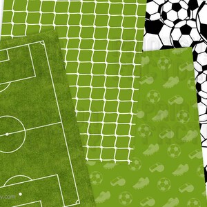 Soccer Digital Paper - Grass Paper Sports World Cup Background - 12 ...