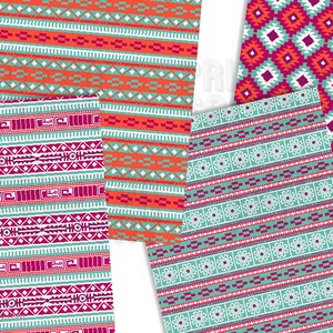 Aztec Digital Paper - Aztec Tribal Pattern Background Paper - 12 ...