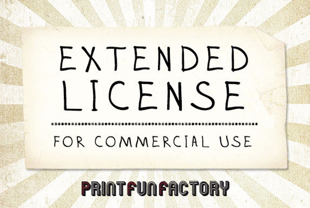 Extended License for Commercial Use - Etsy