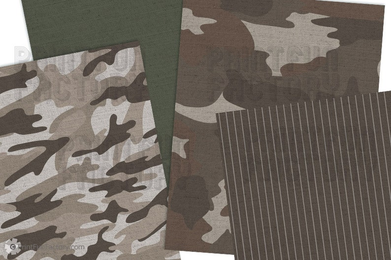 Military Linen Digital Paper Army Camouflage Pattern Fabric - Etsy