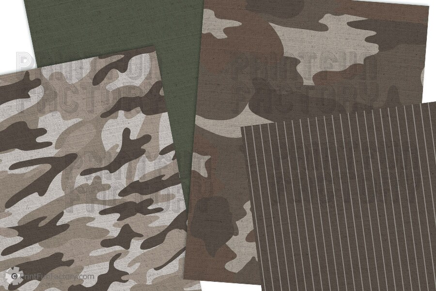 Military Linen Digital Paper - Army Camouflage Pattern Fabric - 12 ...