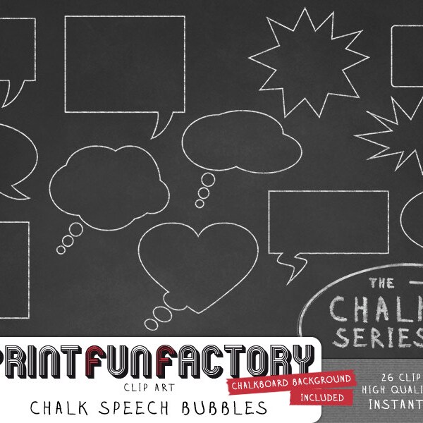 Speech Bubble Chalk - Etsy