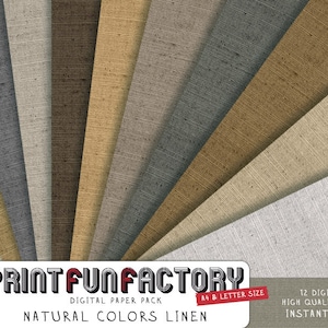 Linen Digital Paper - Nature Colors Linen Fabric Background - 12 ...