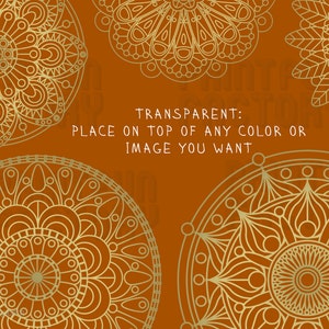 Mandala Digital Clip Art - Gold & Glitter Mandalas - INSTANT DOWNLOAD ...