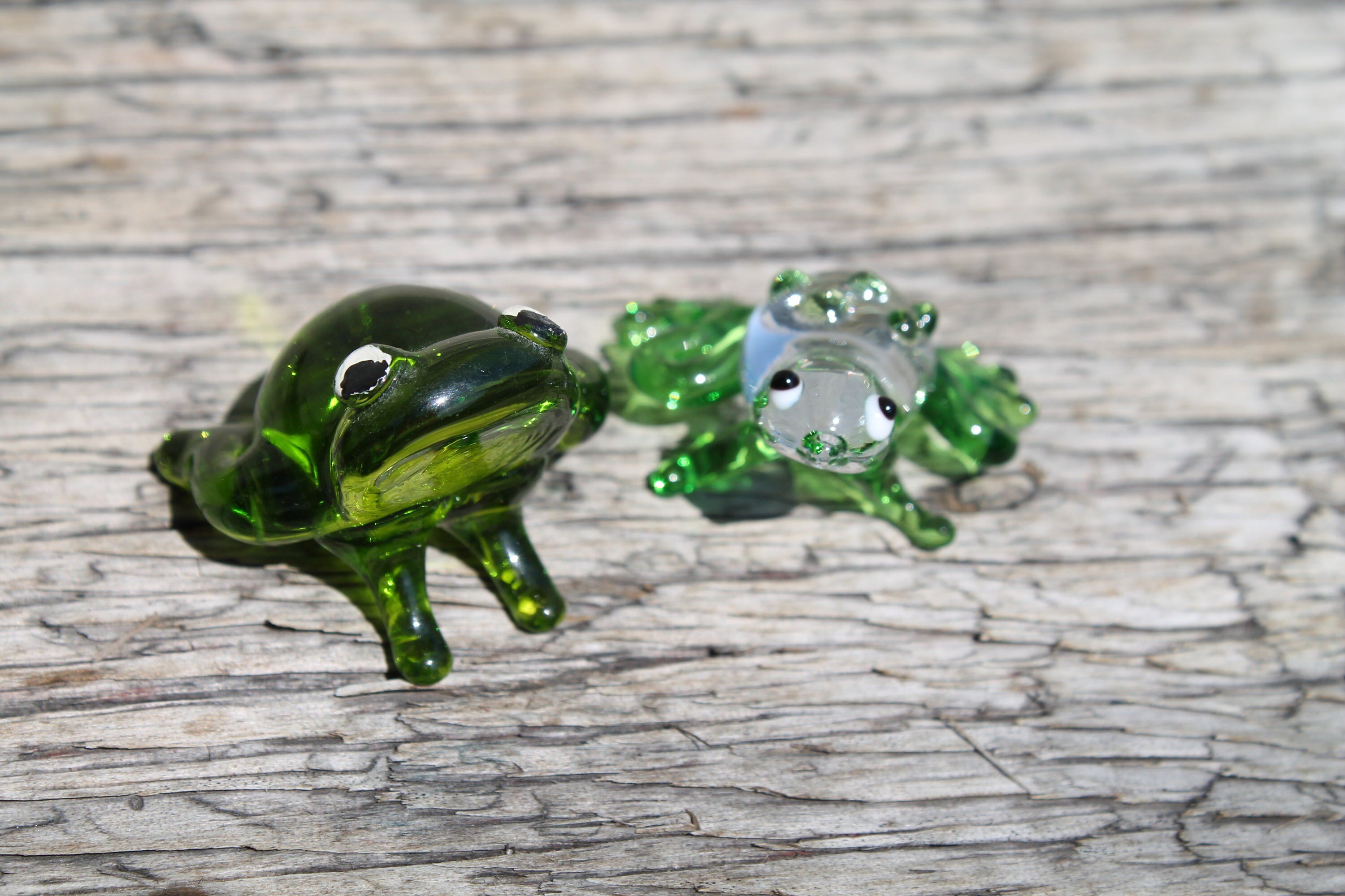 Glass Frogs Princes Hand Blown Glass Frogs Bull Frog Cute Frog | Etsy