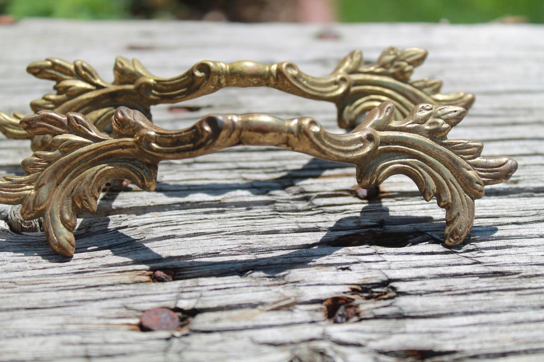 Drawer Handles, Set of 4 Dresser Drawer Pulls, Brass Drawer Knobs ...