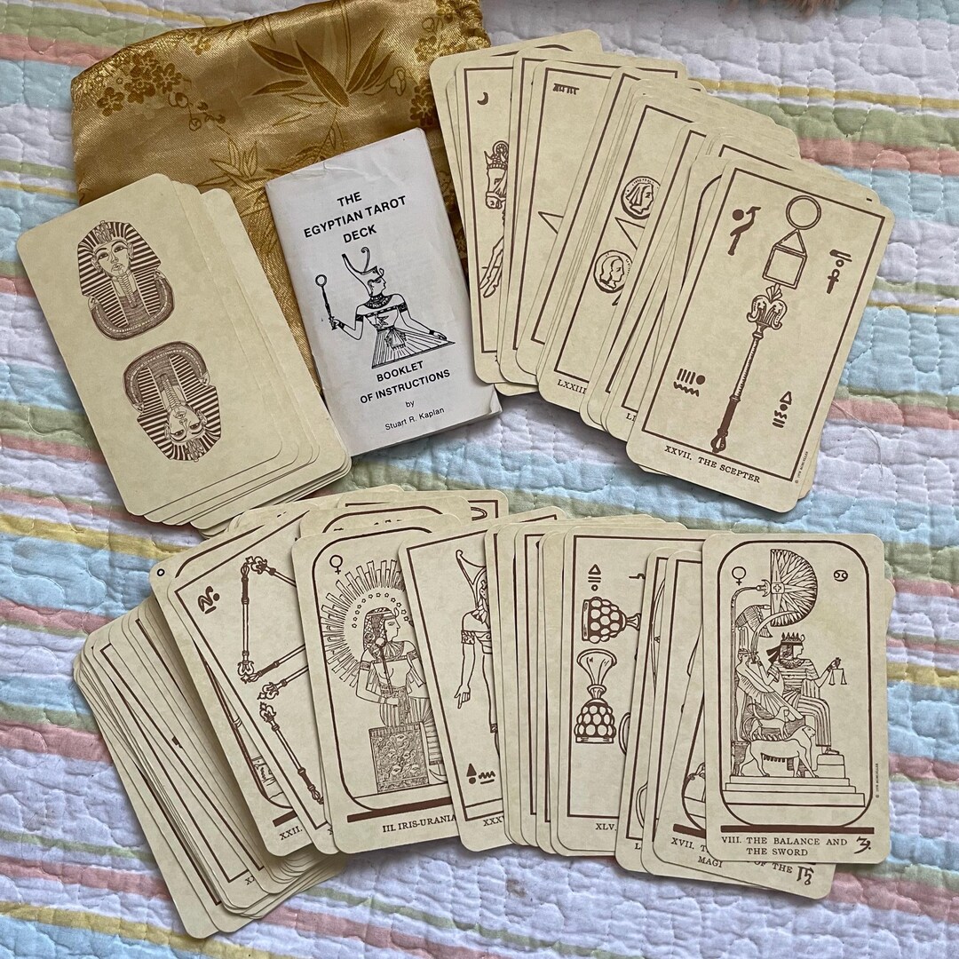 Egyptian Tarot Deck, Stuart Kaplan Vintage Fortunetelling Cards ...
