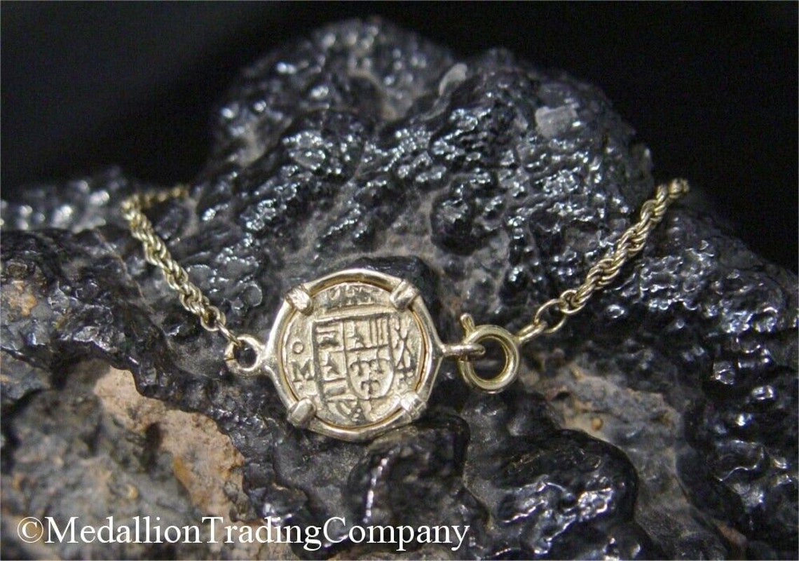 14k Yellow Gold Atocha Replica Shipwreck Pirate Coin Twist - Etsy