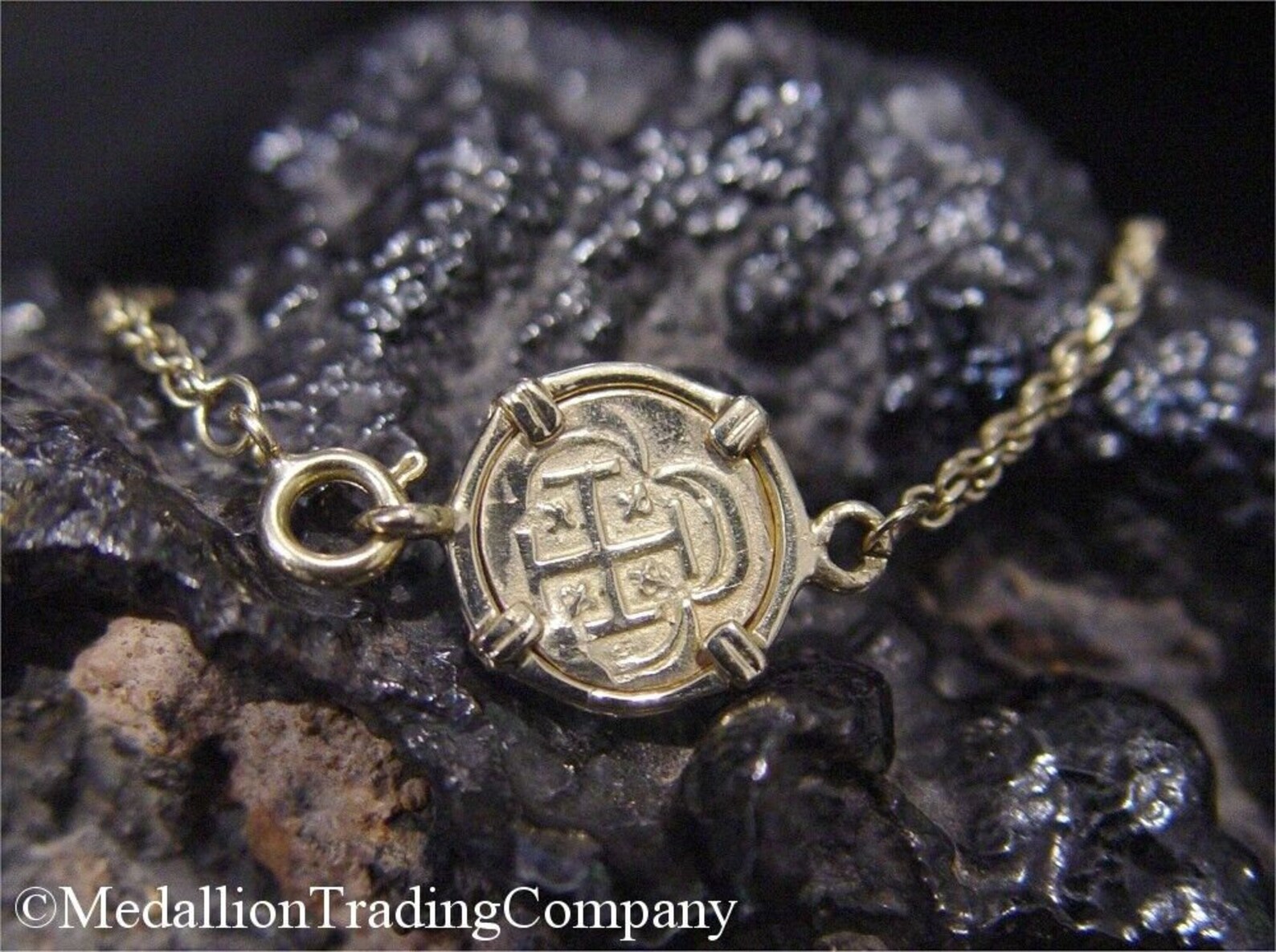 14k Yellow Gold Atocha Replica Shipwreck Pirate Coin Twist - Etsy