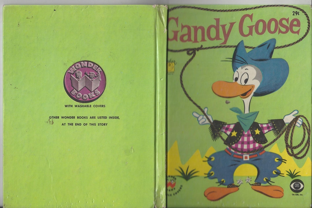 Gandy Goose 1950's Cartoon Character Wonder Book by Leon Jason Art by ...