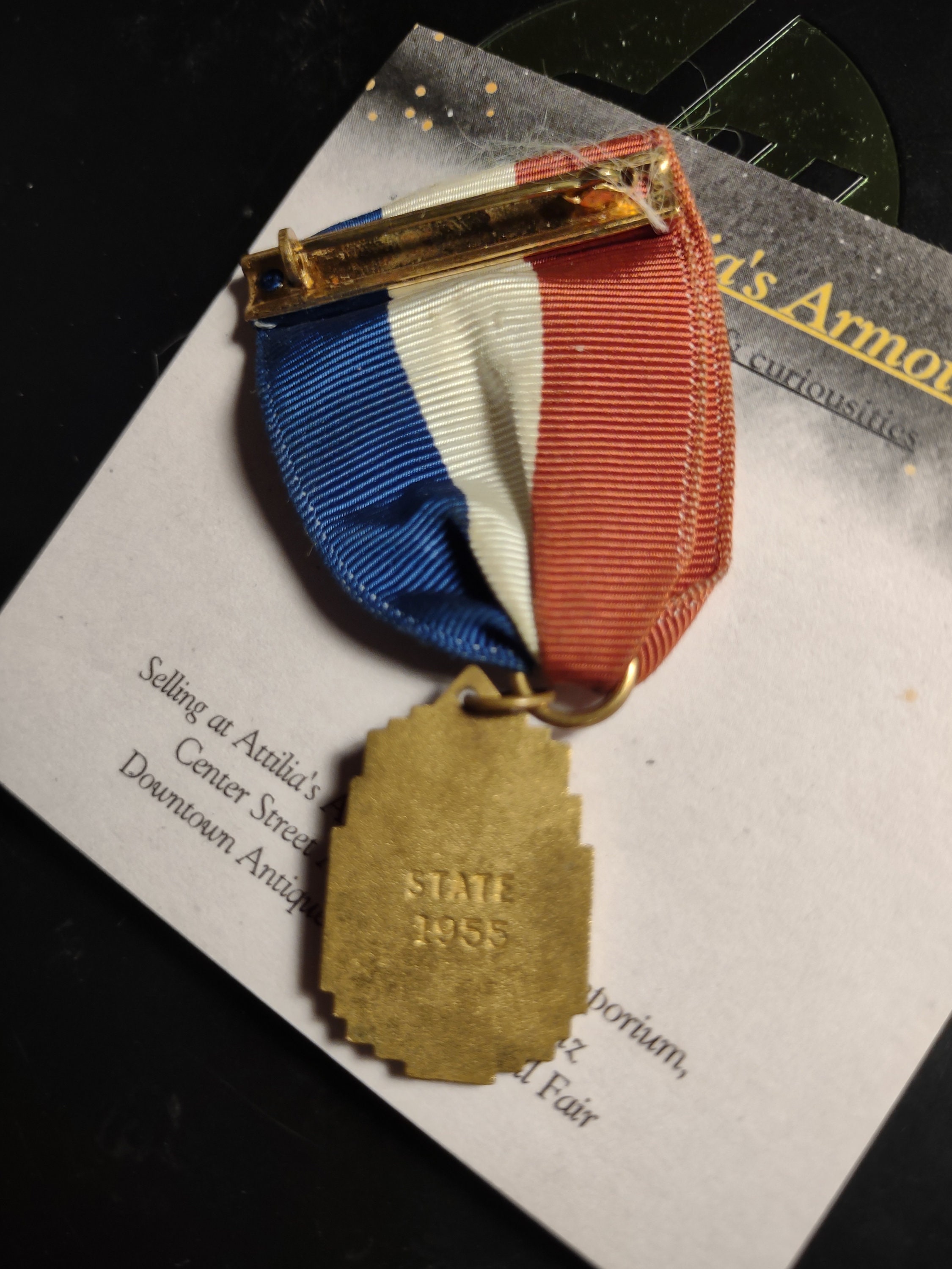 Antique Marching Band Medal With Ribbon 1950's Great Detail Etched 1955 ...