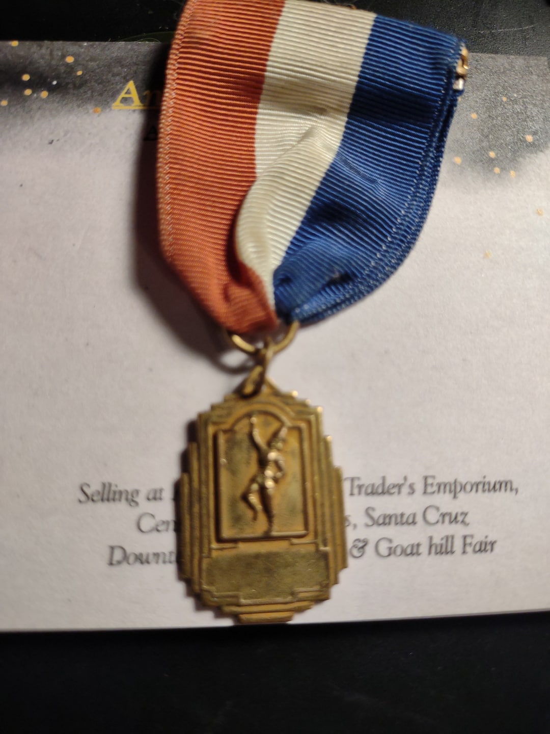 Antique Marching Band Medal With Ribbon 1950's Great Detail Etched 1955 ...