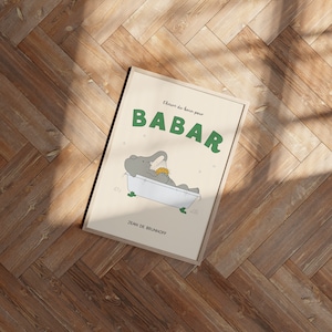 Babar the Elephant Bath Time Print, BABAR, Nursery Print, Kids Bedroom ...